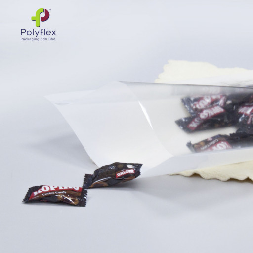100pcs | 3 Side Seal Semi White Bag | Polyflex Packaging | Polyflex Packaging